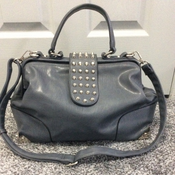 Bags | Gray Bag With Silver Hardware | Poshmark